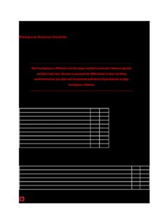 Workplace-Violence-Checklist – BHHC Safety Center