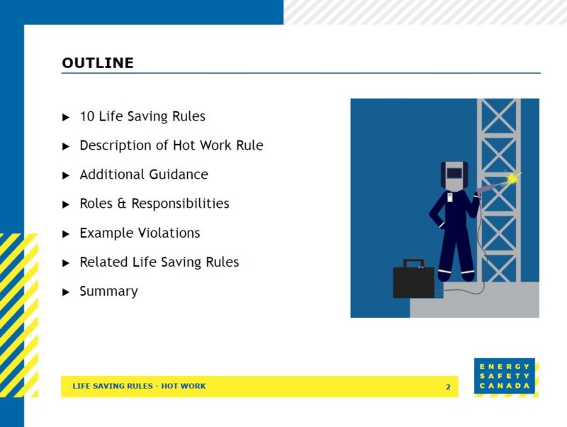 Hot Work: Toolbox Talk – Oil & Gas – SafetyNow ILT
