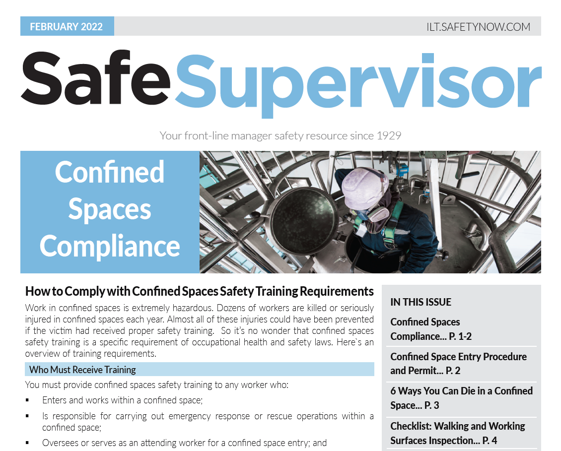 SafeSupervisor February 2022 Newsletter – SafetyNow ILT