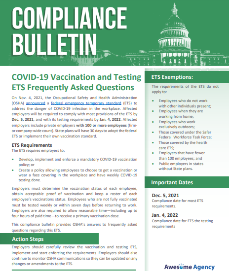 Compliance Bulletin Poster – SafetyNow ILT