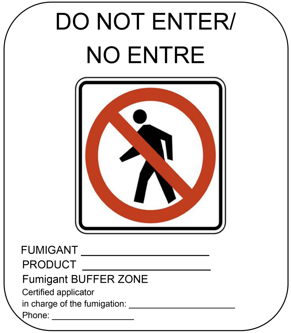 Fumigant Sign Poster – SafetyNow ILT