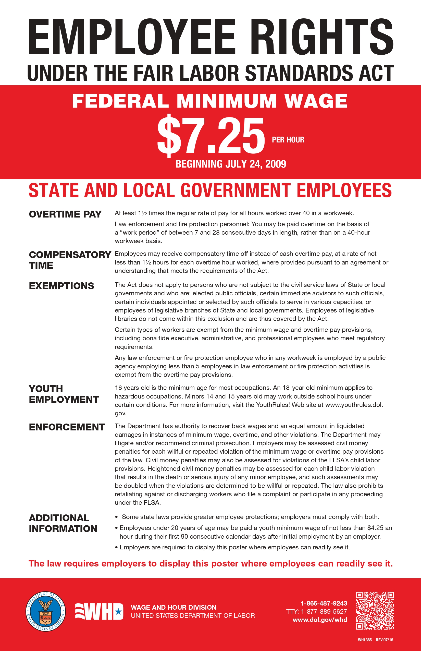 Employee Rights: State and Local Government Employees Poster ...